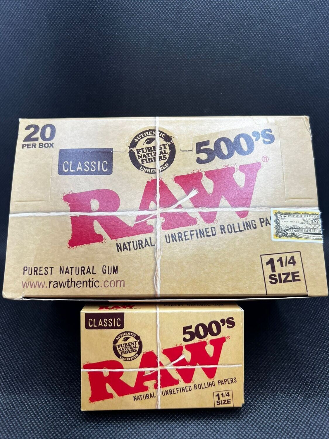 RAW CLASSIC 1 1/4 SIZE 500'S INDIVIDUAL – GRASS.COM.MX
